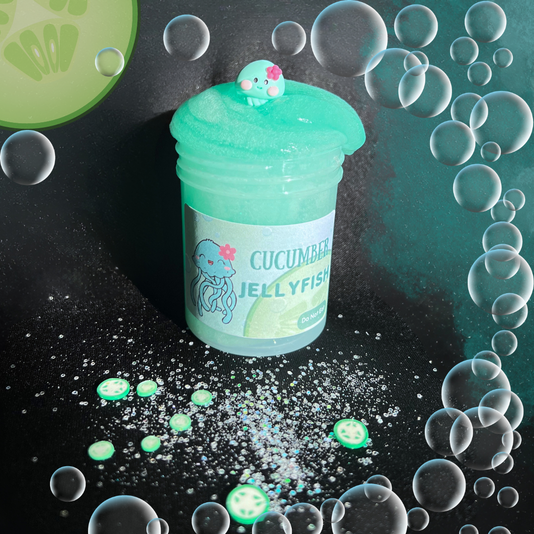 Cucumber Jellyfish 🥒🐙🌊 Jelly Slime – Squishy Squeezy Slimes